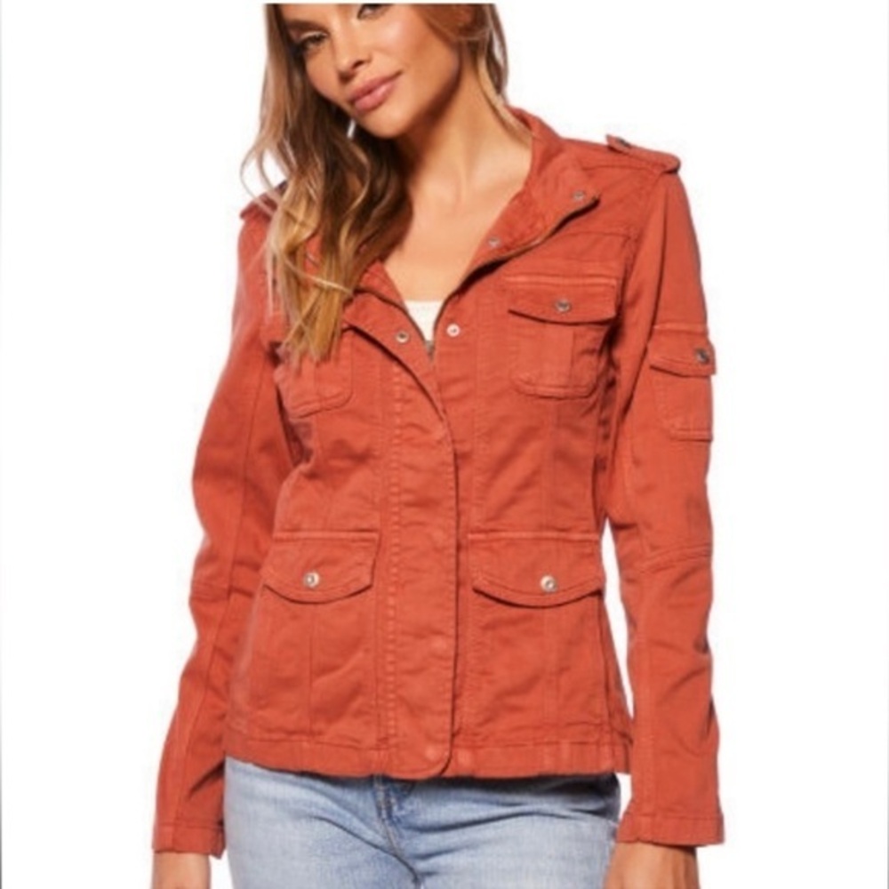 Kensie Utility Jacket Burnt Orange Size Medium - Gem